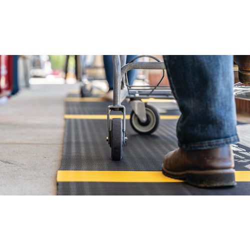 Soepel rooster Crossgrip Line - afwisselende markering zwart/geel - op ...