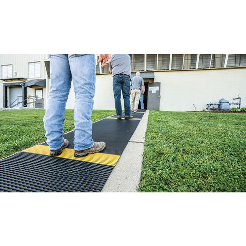 Soepel rooster Crossgrip Line - afwisselende markering zwart/geel - op ...