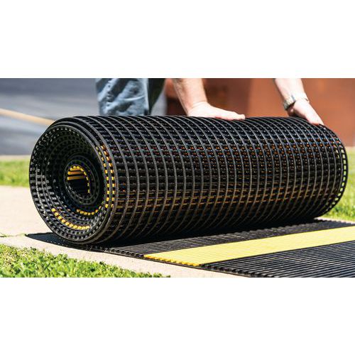 Soepel rooster Crossgrip Line - afwisselende markering zwart/geel - op ...