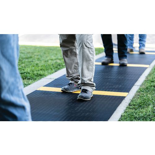 Soepel rooster Crossgrip Line - afwisselende markering zwart/geel - op ...