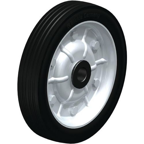 Wiel met standaard massief rubber band versterkte uitvoering - Manutan.nl