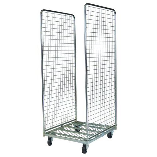 Rolcontainer 2-zijdig gaas 50x50 mm - draagvermogen 400 kg - Manutan.nl