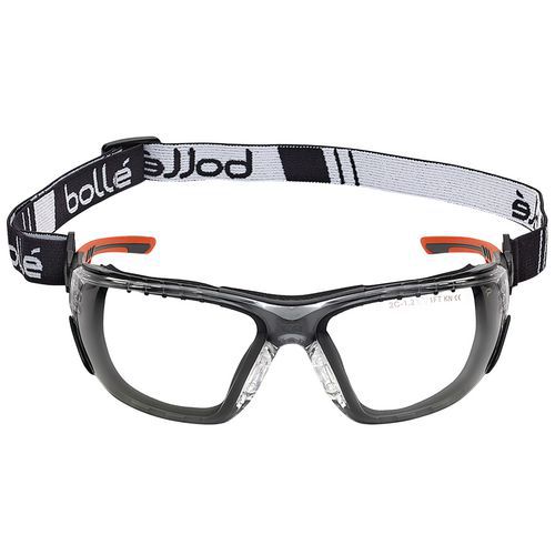 Veiligheidsbril kleurloos Ness+ met schuim en koord - Bollé Safety ...