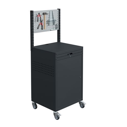 Kast mobiel met geperforeerd paneel Modulinfo - Sofame - Manutan.nl